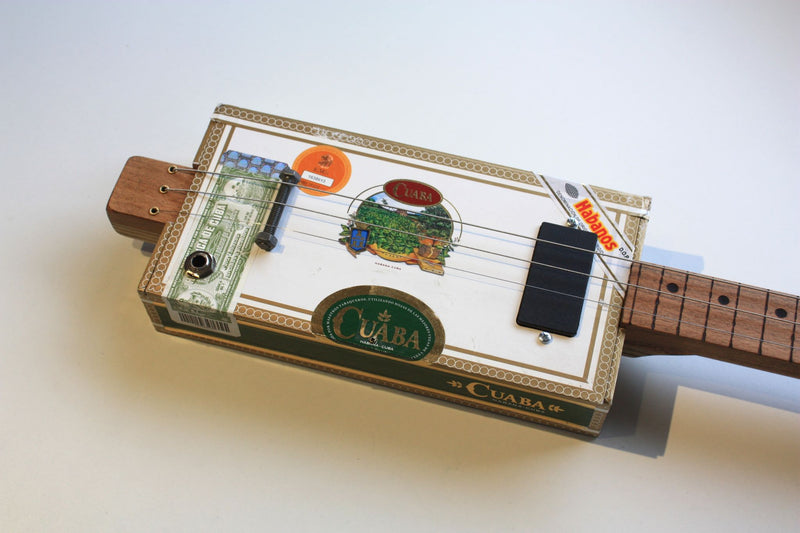 Cuaba Fretless - 3 String Cigar Box Guitar by ChickenboneJohn Guitars.